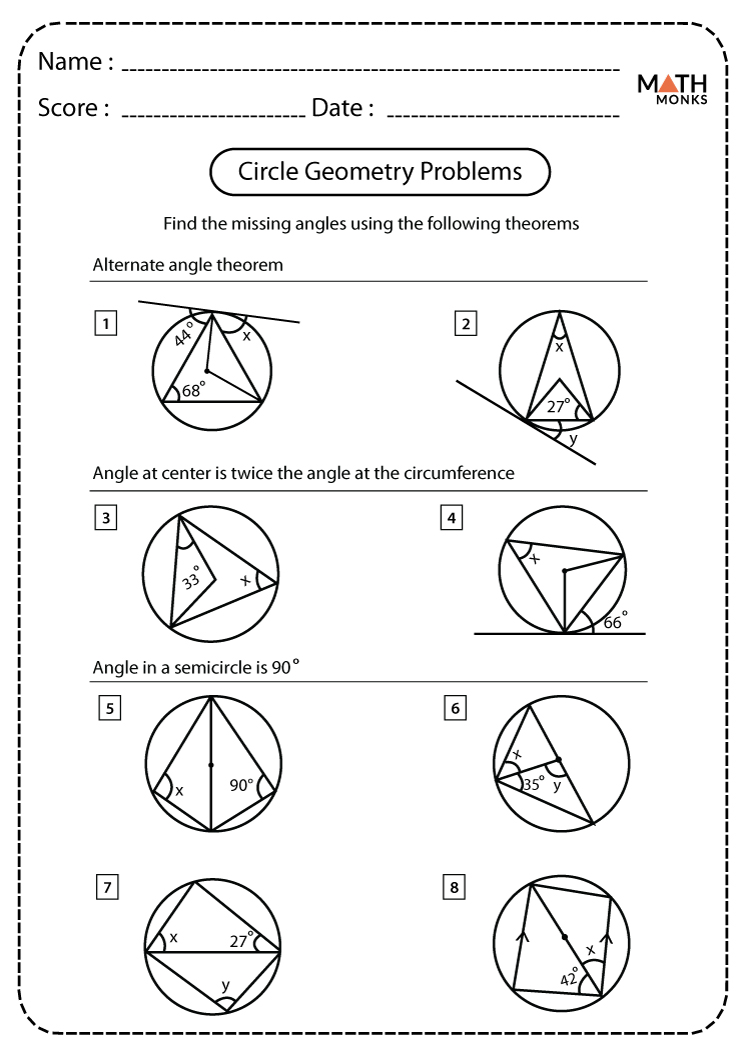 Circle Worksheets Math Monks Hot Picture