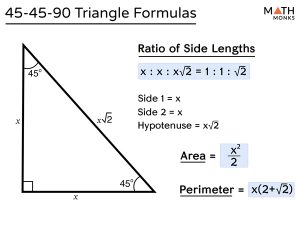 45-45-90 Triangle – Definition, Formula, Examples