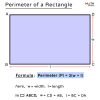 Perimeter of Rectangle with Formulas & Diagram