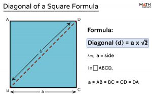 Diagonal of Square - Definition, Formulas, Examples, and Diagrams