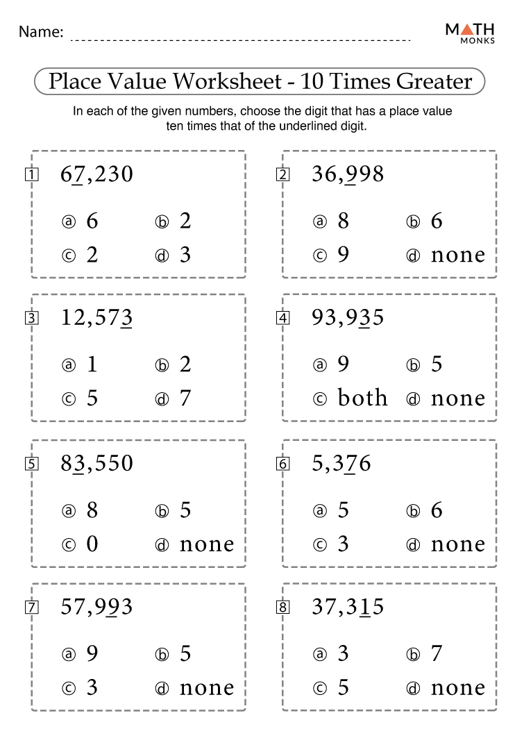 Place Value Worksheets With Answer Key Place Value Worksheets With Answer Key