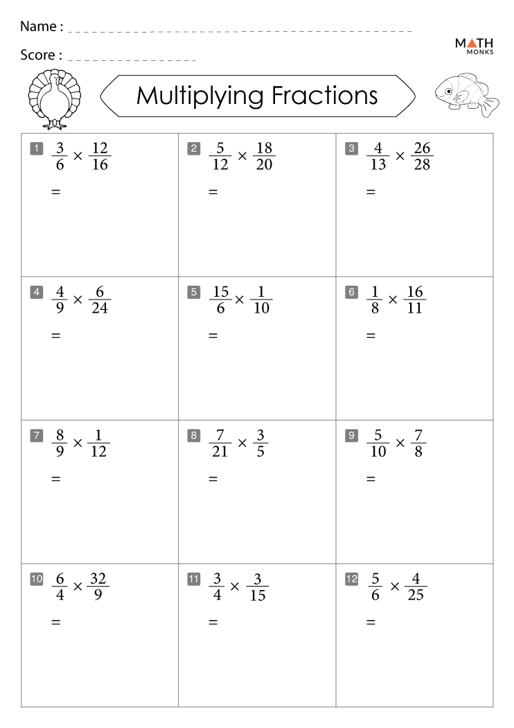 Multiplying Fractions Worksheets With Answer Key Multiplying Fractions Worksheets With Answer Key