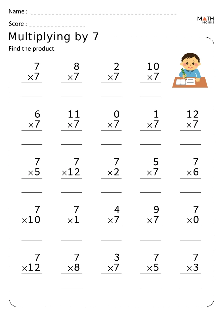 Multiplication By Worksheets Math Monks 53 OFF