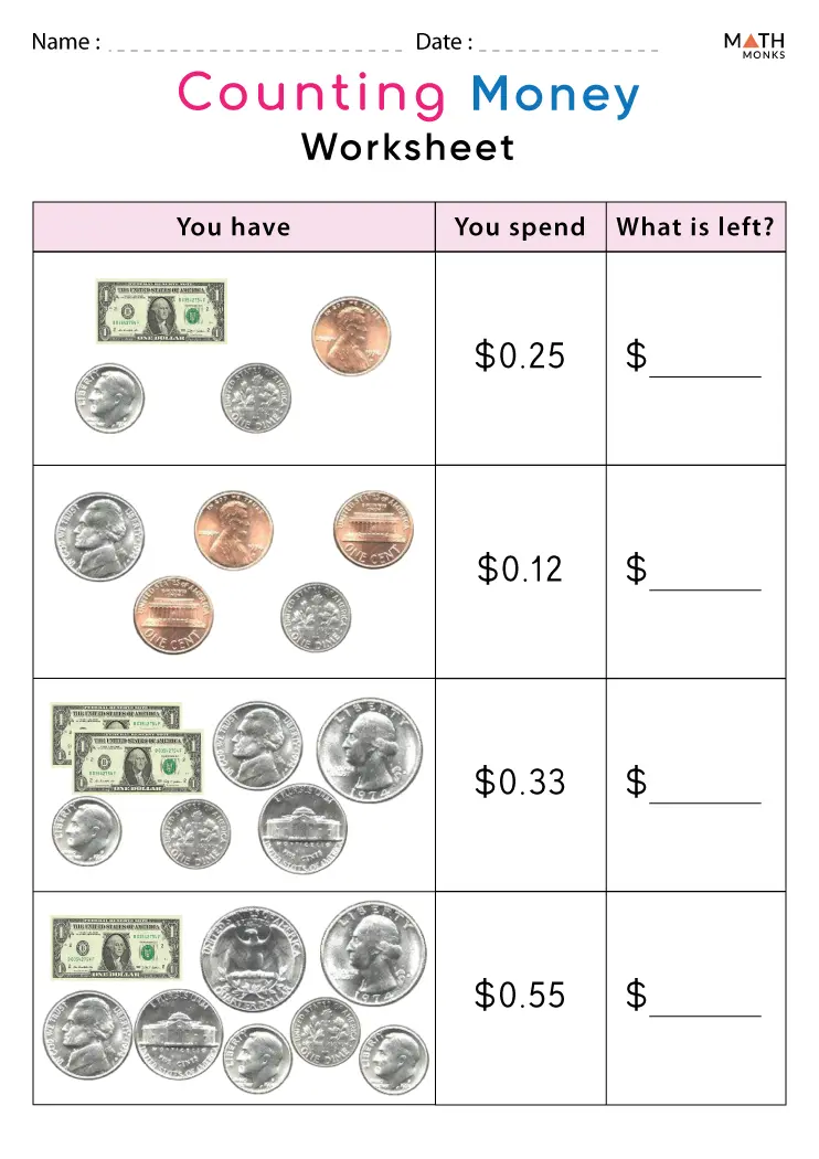 2nd Grade Money Worksheets Math Monks 2nd Grade Money Worksheets Math Monks