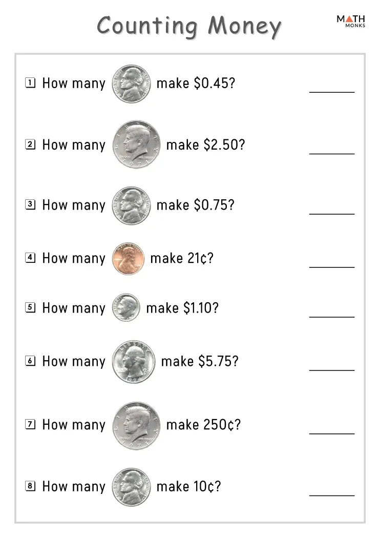 5th Grade Money Worksheets Math Monks