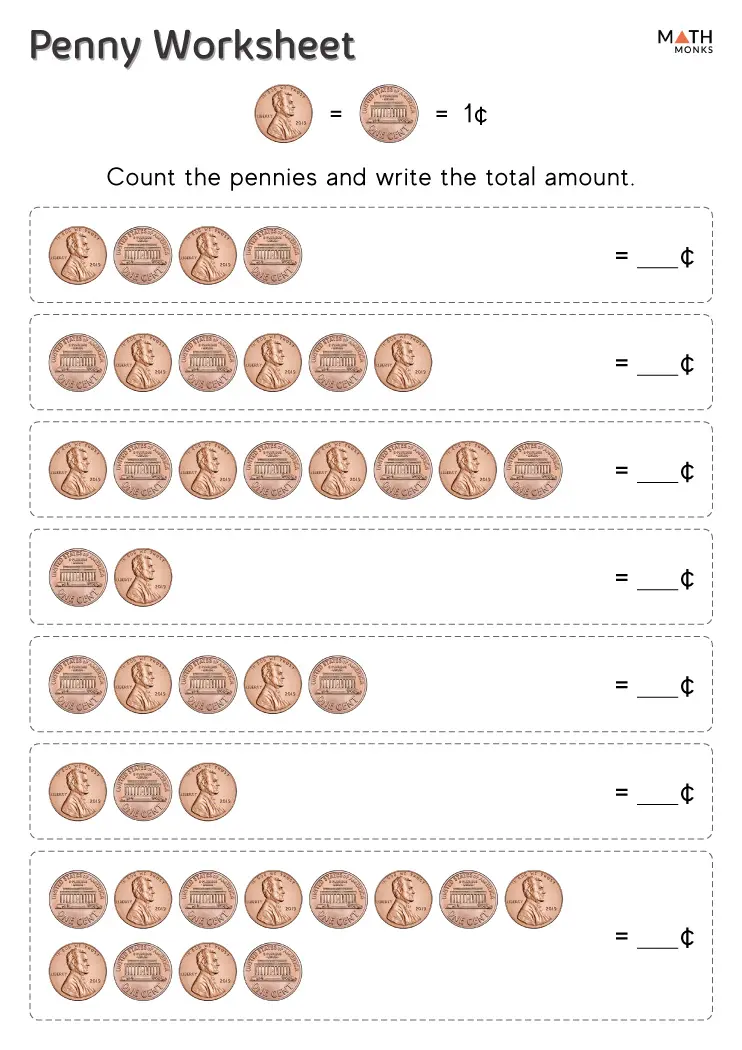 Penny Nickel And Dime Worksheets Math Monks Penny Nickel And Dime Worksheets Math Monks