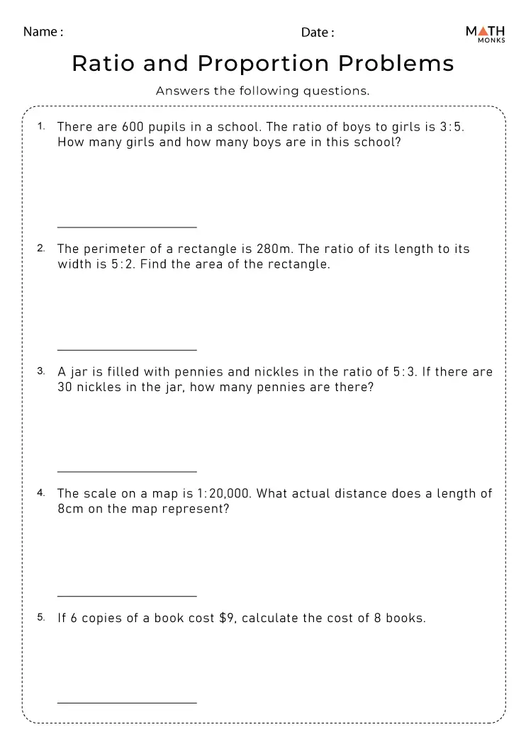 Ratio And Proportion Worksheets Math Monks Ratio And Proportion Worksheets Math Monks