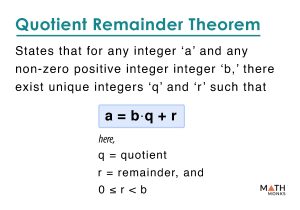 Quotient Remainder Theorem - Formula, Proof, and Examples