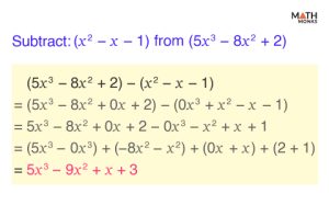 Adding and Subtracting Polynomials - Rules, Examples, & Diagrams